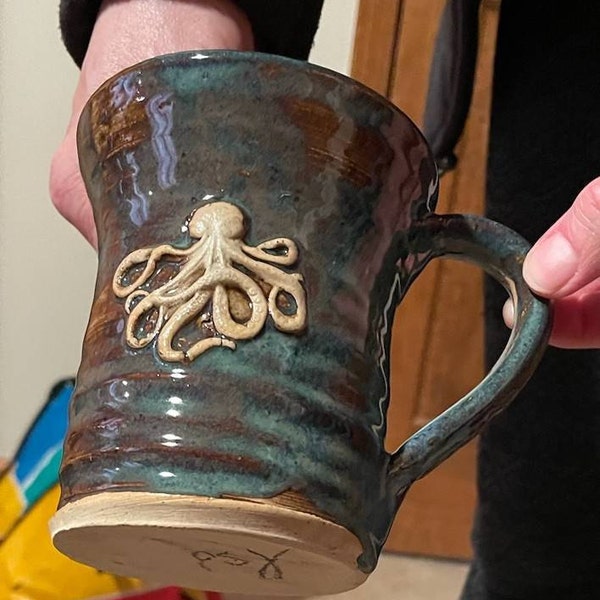Octopus Pottery Mug - Etsy
