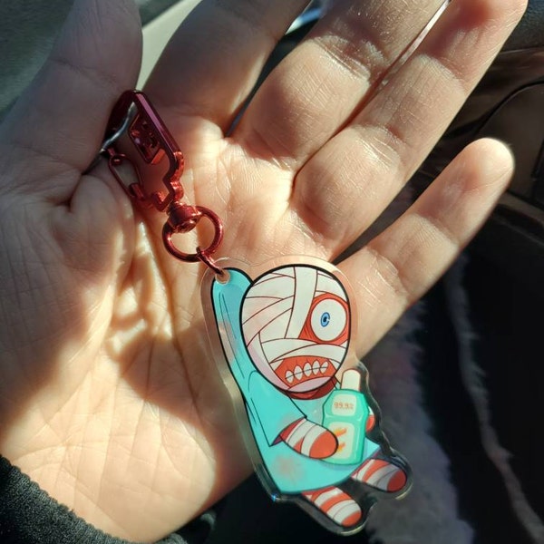 Curly Mouthwashing Keychain - Acrylic Epoxy Charm 2.5" - Etsy