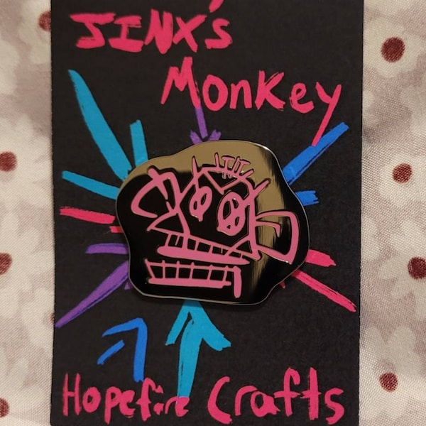 Jinx Arcane League of Legends Monkey Enamel Pin - Etsy