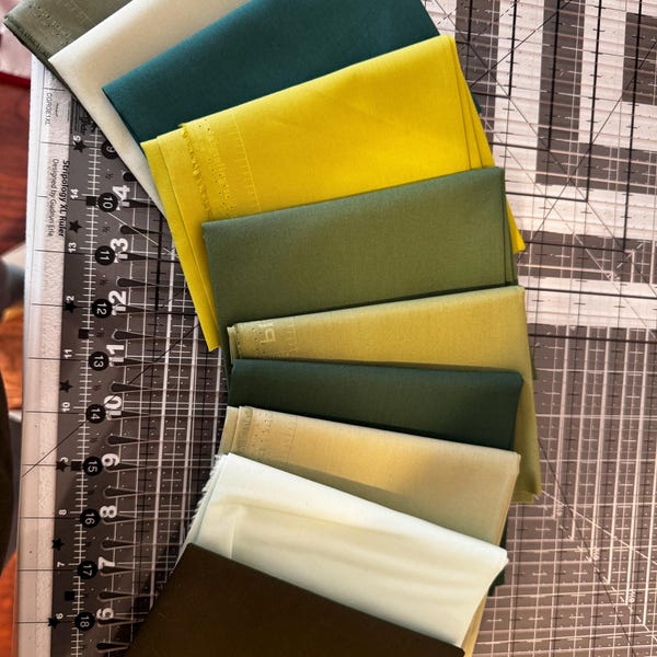 Basic Neutrals Solids Curated Riley Blake Cotton Fabric Bundle | 14 Fat ...