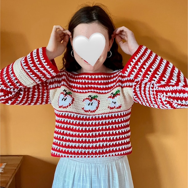 APPLE CIDER JUMPER Crochet Pattern Pdf Whimsical, Fall Sweater ...