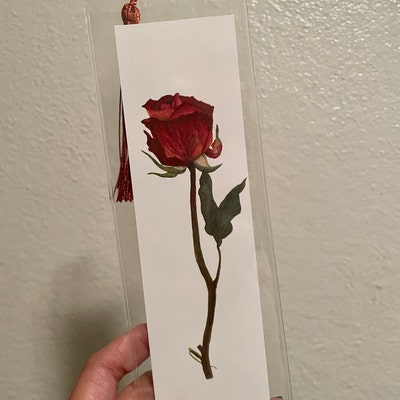 Red Rose Bookmark Dried Rose Bookmark Flower Bookmark Book Lover Gifts ...