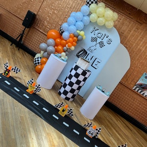 First Birthday Decal Fast One Backdrop Fast One First Birthday Happy ...