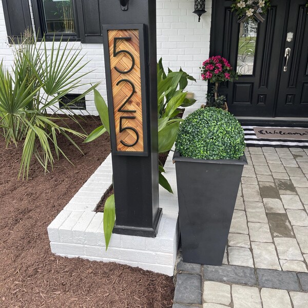 Modern Floating Number Address Sign/ Modern Flat Number Address Sign ...