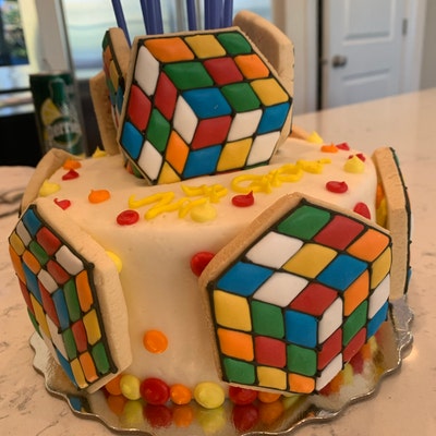 Rubik's Cube Cookies, Retro 80's Cookies, Party Favors - Etsy