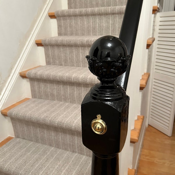 Wood Newel Post Caps (3 Pc), Ornate Decorative Newel Post Wooden Finial ...