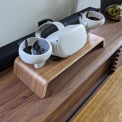 VRGE VR Stand Wood Display and Organizer Stand for Oculus Quest 2 ...