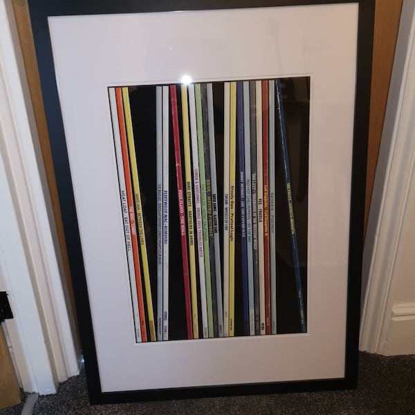 Personalised 20 Vinyl Record Spine Poster | Custom Album Print | Music ...