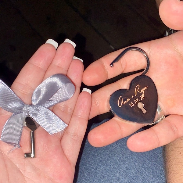 Custom Personalized Padlock, Engraved Padlock, Love Lock, Couples Gift ...