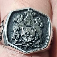 Nach Maß Familien-Wappen Siegelring, personalisierter Wappenring ...
