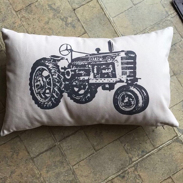 Vintage Farmall Tractor Pillow Cover / Farmhouse Lumbar Pillow Decor - Etsy