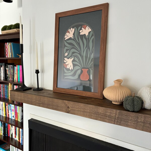 Retro Flower Poster Set, 2 Piece Wall Art, 70s Retro Wall Art ...
