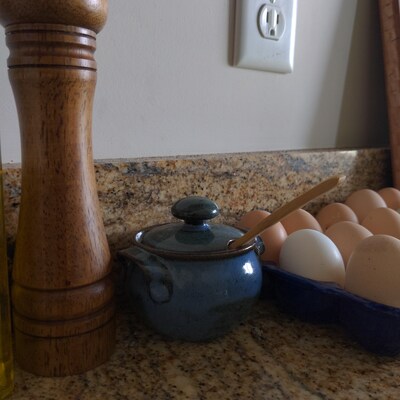 Made to Order: Countertop Compost Bin Green Handmade Ceramic Kitchen ...