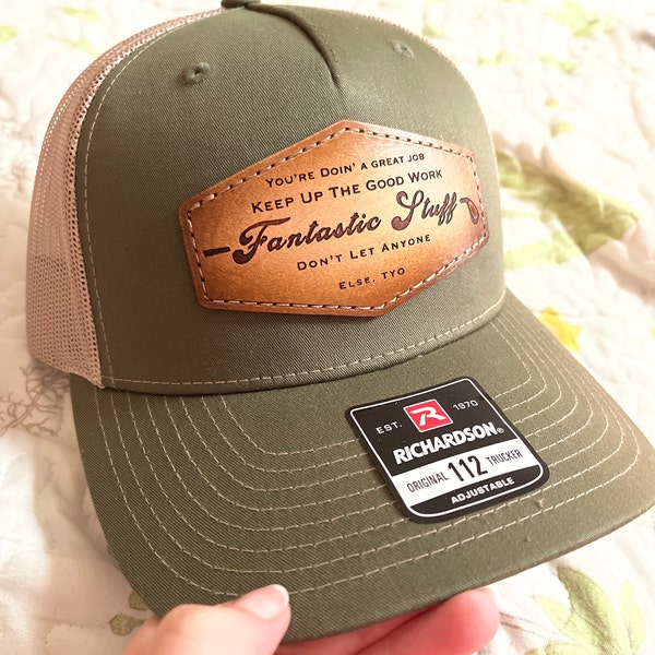 Custom Leather Patch Hat | Laser Cut & Engraved | Sewn on | Hand ...