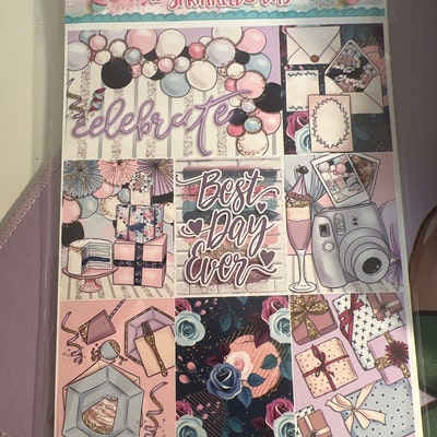 52 Week Savings Challenge Icon-sticker Sheet//daily Planner//happy ...