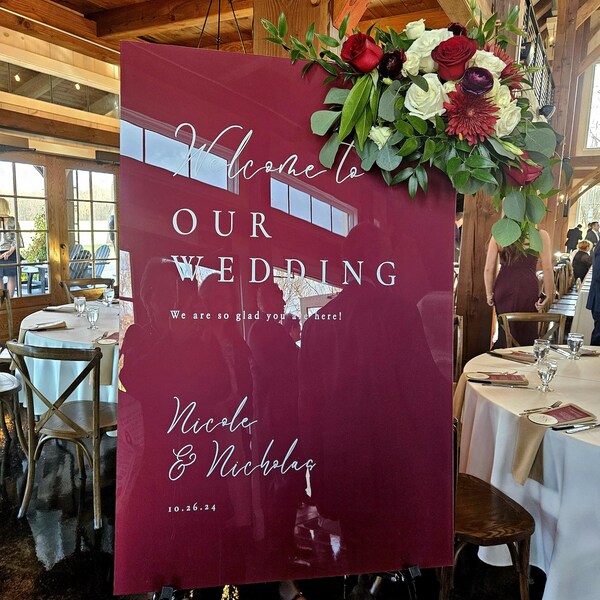 Acrylic Wedding Sign, Clear Wedding Sign, Wedding Decoration, Wedding ...