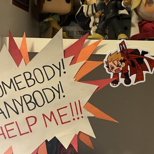 Hanging Vash Sticker ; Trigun Stampede / Trigun Maximum Inspired Vinyl ...