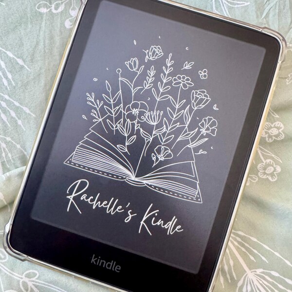 YOUR NAME Personalized Kindle Lock Screen, Book of Flowers Wallpaper ...