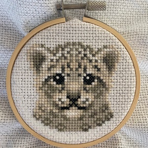 Snow Leopard Cross Stitch Pattern PDF Bundle Snow Leopard Embroidery ...