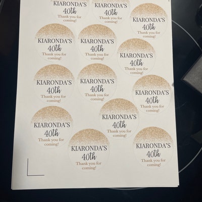 Custom 40th Birthday Stickers - Etsy