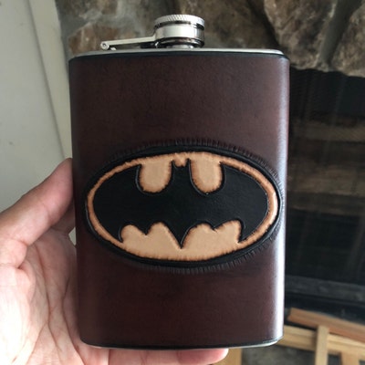 Batman Wallet Leather Bifold Wallet Superhero Mens Wallet Gift for Dad ...