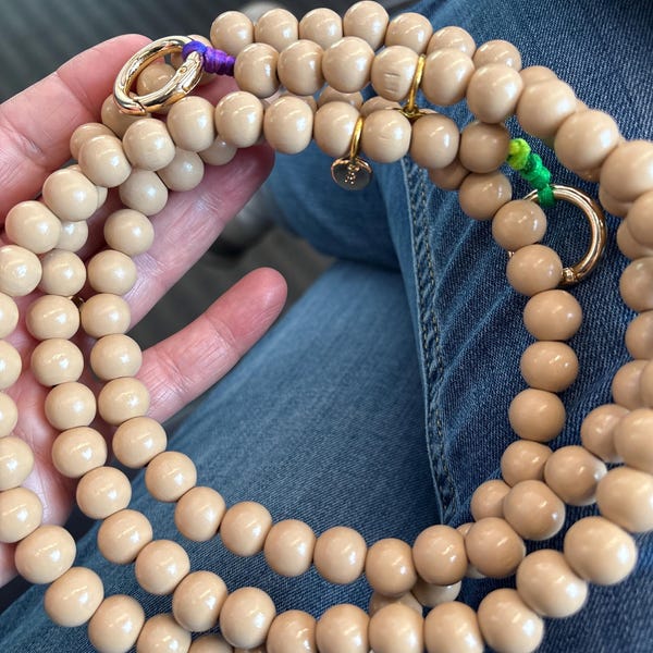 Boho Crossbody Cell Phone Chain Cell Phone Strap Keychain Pearl ...