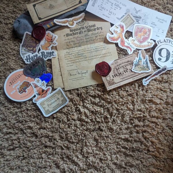 Editable Wizard School Acceptance Letter Train Ticket Trip Reveal ...