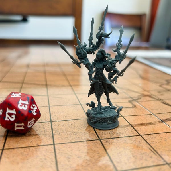 Draconic Longsword Warrior Knight Miniature 32mm Scale - Dragonborn ...