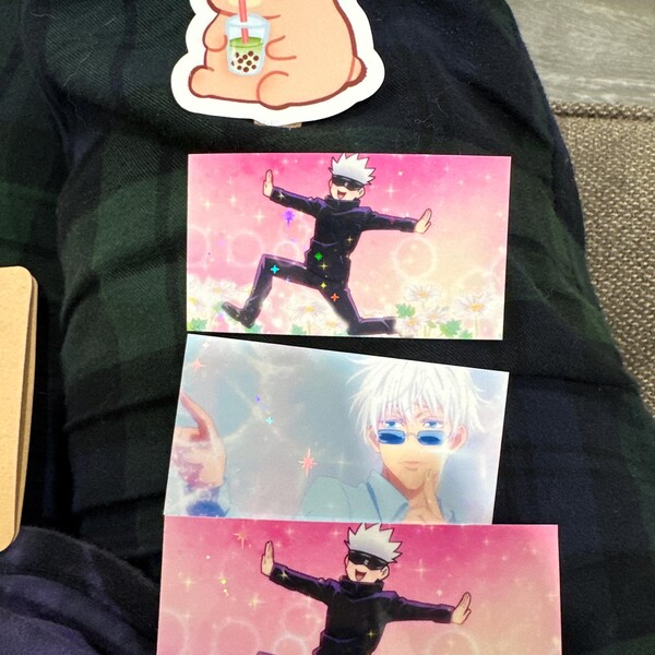 Gojo Funny Stickers HOLOGRAPHIC Set - Anime Meme, JJK, Sorcerer, Satoru ...