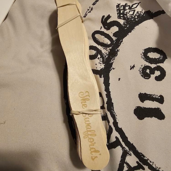 25 Fan Sticks Custom Engraved, 8 Inch Wooden Wavy Wedding Fan Sticks ...