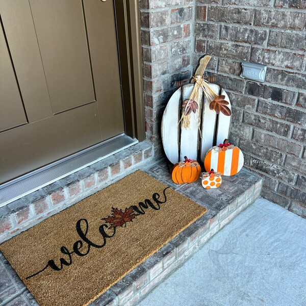 Fall Welcome Door Mat, Fall Door Mat, Fall Decor Ideas, Halloween ...