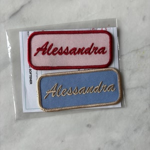 Embroidered Custom Iron-on Rectangle Name Patch - Etsy