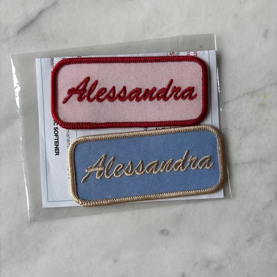 Embroidered Custom Iron-on Rectangle Name Patch - Etsy
