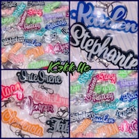 Name Keychains, Acrylic Name Tag, Lunchbox Name Tag, Backpack Name Tag ...