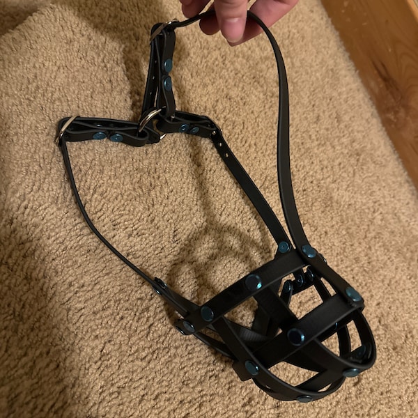 Matte Black Spiked Classic Hardware Human Face Muzzle - Etsy