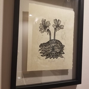 Mini Cicada Linocut Print - Etsy