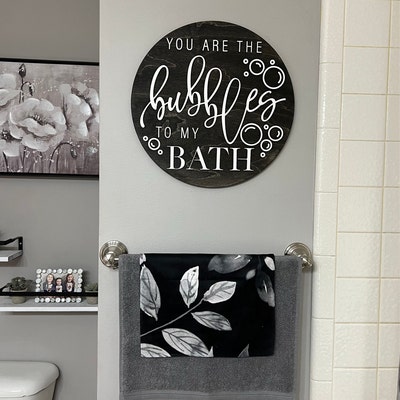 Bubbles to My Bath Sign, Bathroom Sign, Farmhouse Bathroom Sign, Wood ...