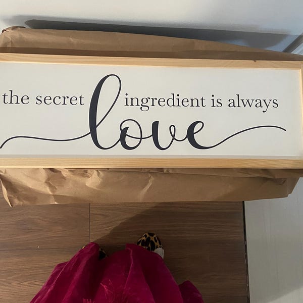 Kitchen Sign, the Secret Ingredient is Always Love Sign, Kitchen Wall ...