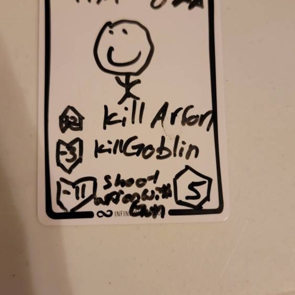 Infinitokens Dry Erase Cards/tokens - 25-pack (double-sided, Erasable ...