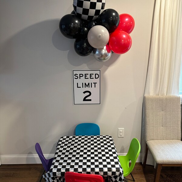 Editable Speed Limit Sign, Race Car Birthday Party Sign, Racing Party ...