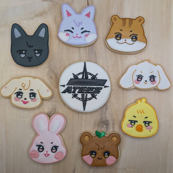 Skzoo OT8 Cookie Cutter Set of 8 | Stray Kids Clay Cutter | Kpop Cookie ...