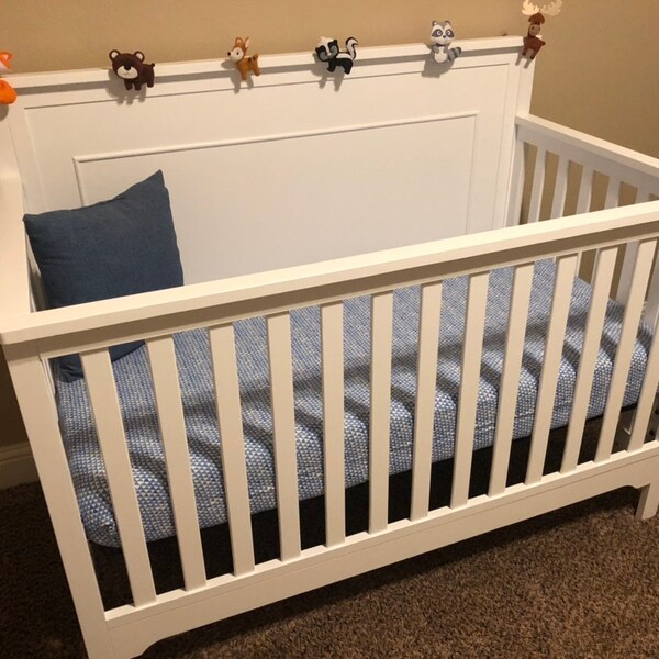 Granny Chic Crib Bedding Blue White Crib Sheet Damask Farm Country ...