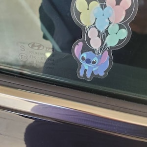 Stitch Mickey Balloon Transparent Laptop Sticker/ Aloha Disney Phone ...