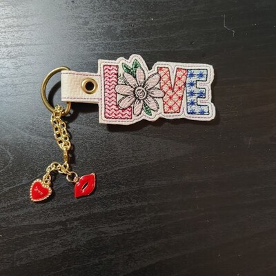 ITH Machine Embroidery Designs Flower Embroidery Design Key Fob ...
