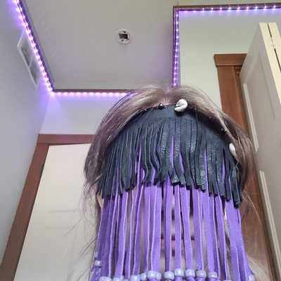 Custom Ritual Trance Mask, Deer Leather, Glass & Metal Beads, Norse ...