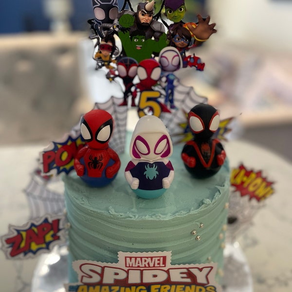 Spin Spidey Inspired Cake Topper, Print at Home, DIY, Last Minute ...