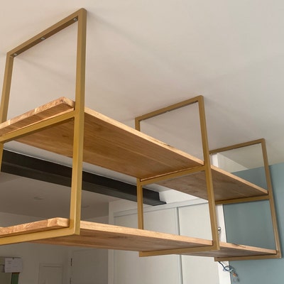 Floating Ceiling Bracket Hanging Shelf Any Size - Etsy