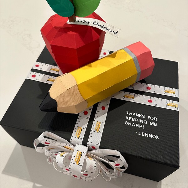 Pencil Gift Box, Teacher Gift, 3D Pencil Gift Box - Etsy