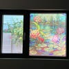 Frosted Window Film Custom Size Spring Floral Art Cling Stained Privacy ...