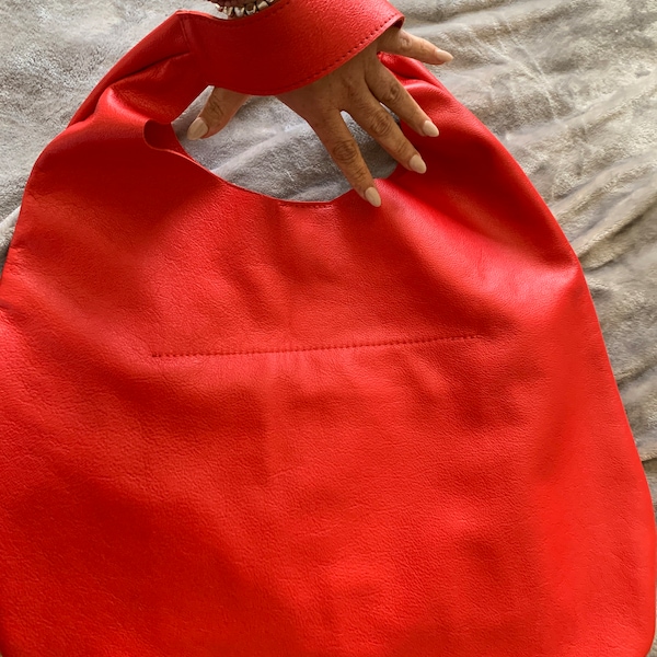 Red LEATHER HOBO Bag, Big Hobo Bag, Large Hobo Bag, Boho Bags, Boho Bag ...